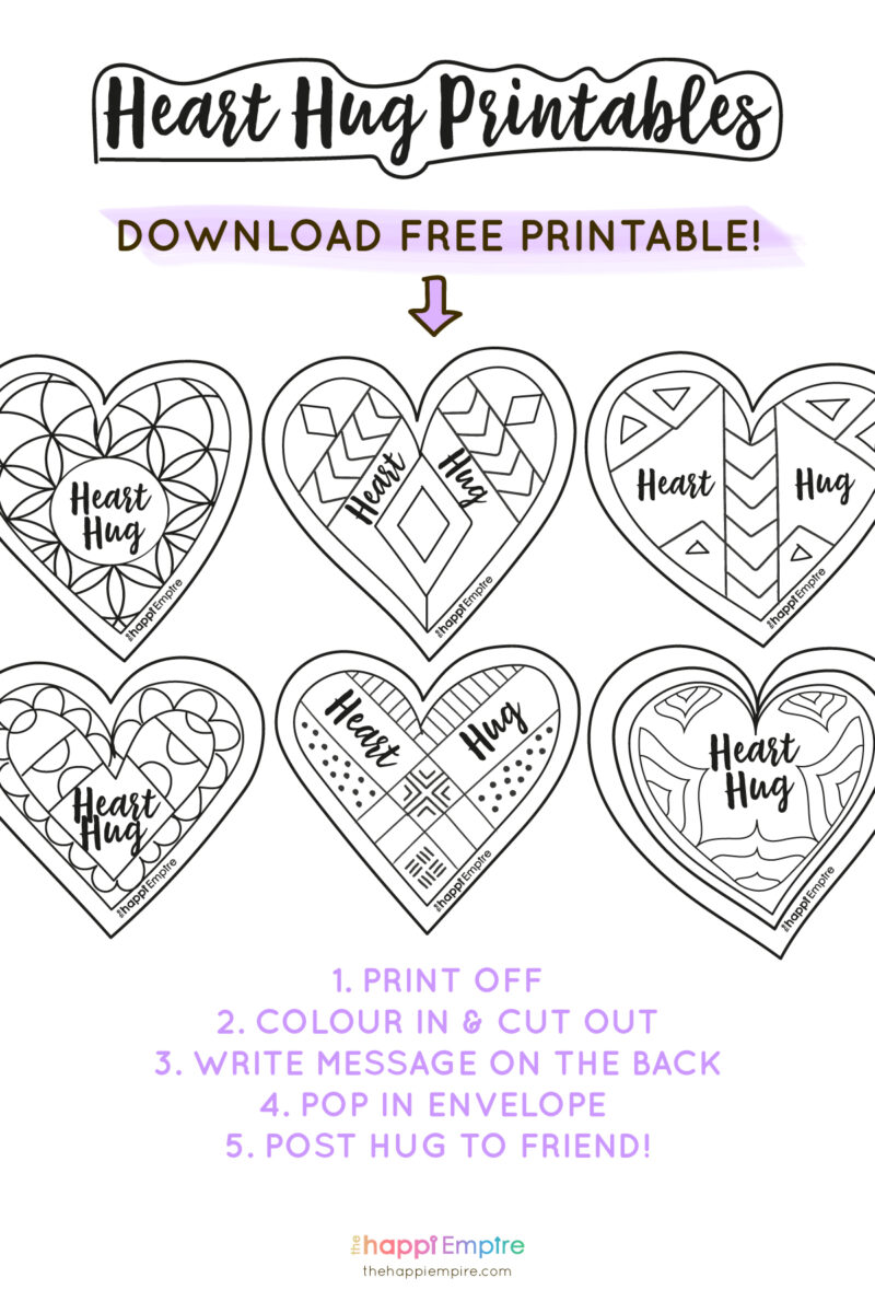 Free Printable - Heart Hugs!! - The Happi Empire